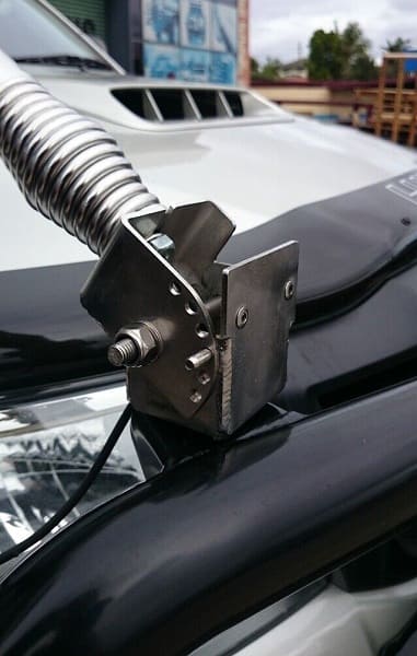 UHF Radio folding antenna bracket Stainless Steel bull bar nudge bar ...