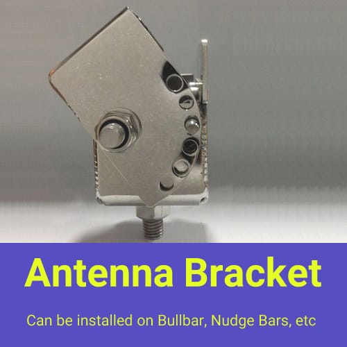 UHF Radio folding antenna bracket Stainless Steel bull bar nudge bar ...
